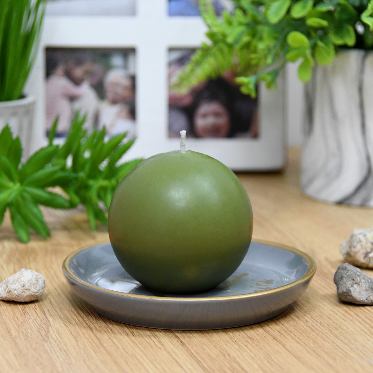 3 Inch Sage Green Ball Candles (36pcs/Case) Bulk