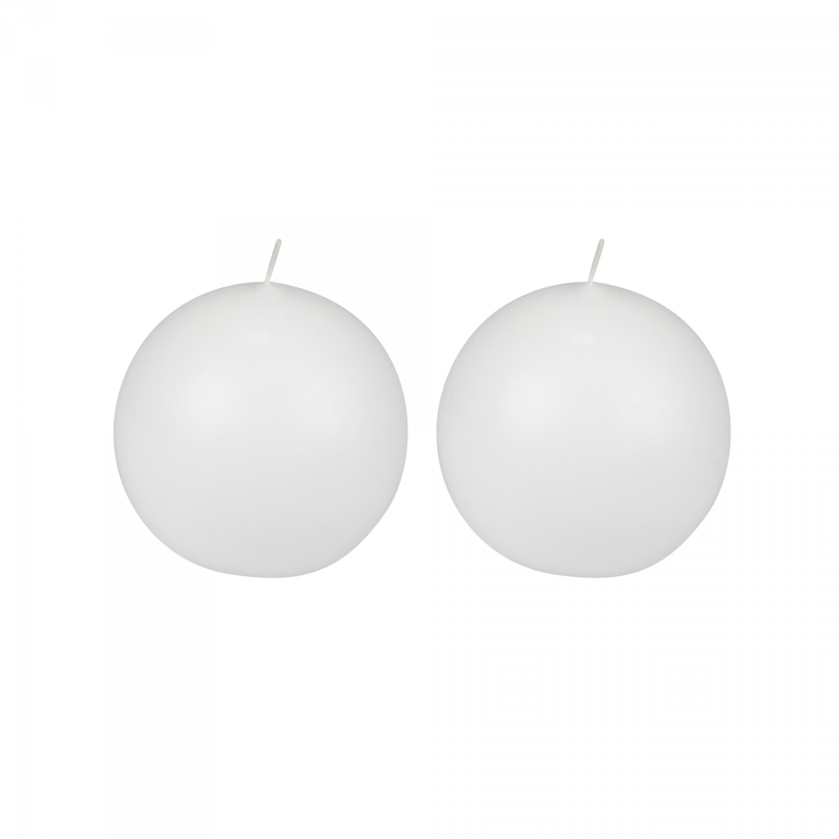 4 Inch White Ball Candles (2pc/Box)