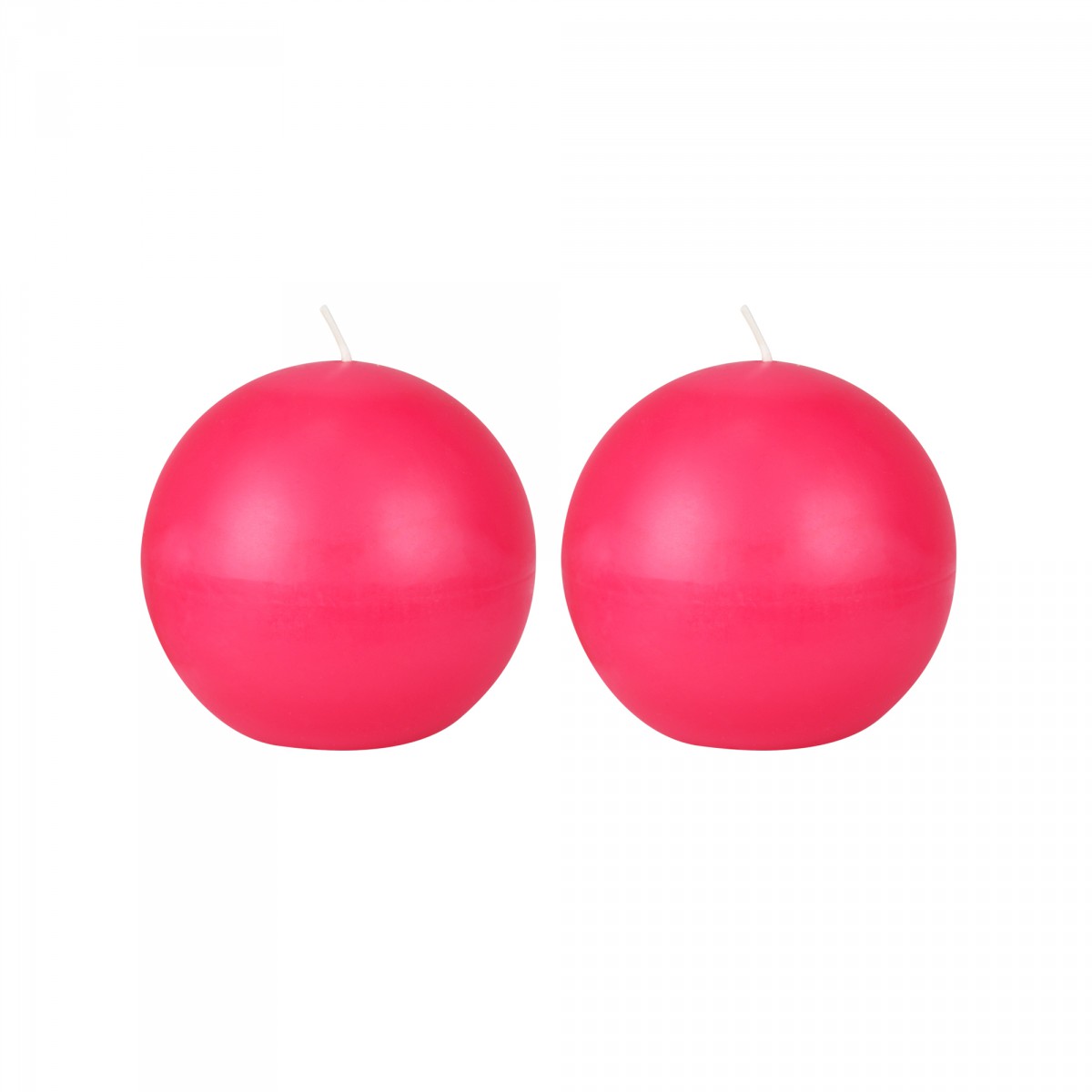 4 Inch Hot Pink Ball Candles (2pc/Box)