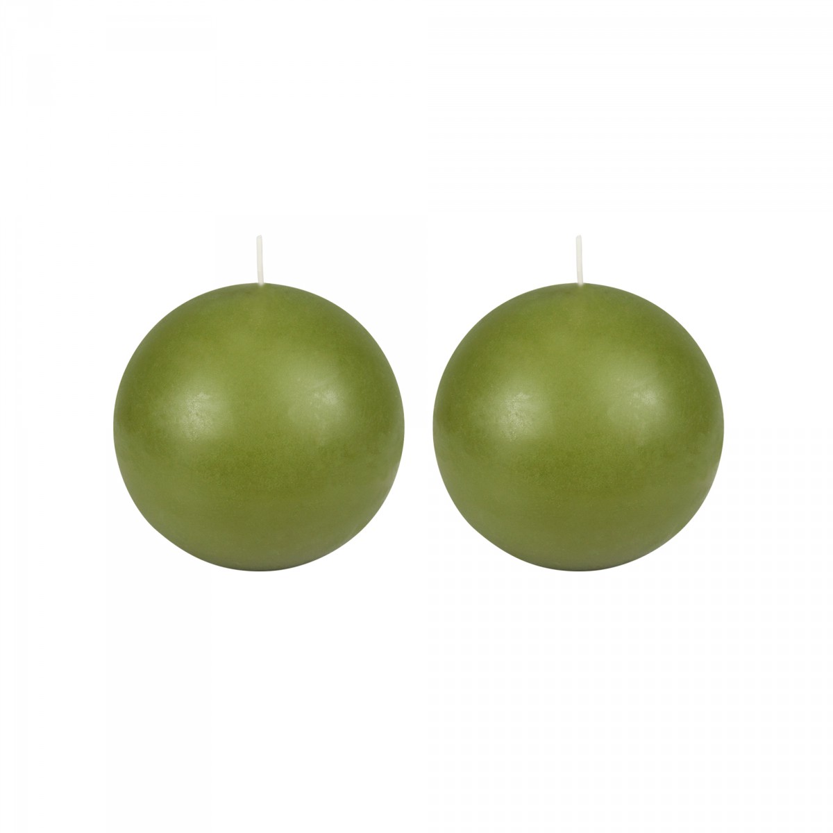4 Inch Sage Green Ball Candles (2pc/Box)