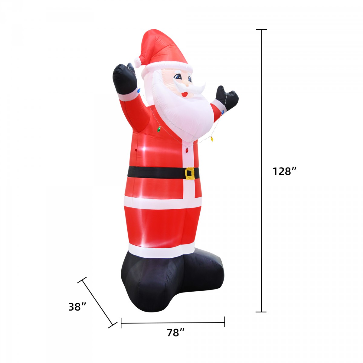10FT Santa with String Light Inflatable