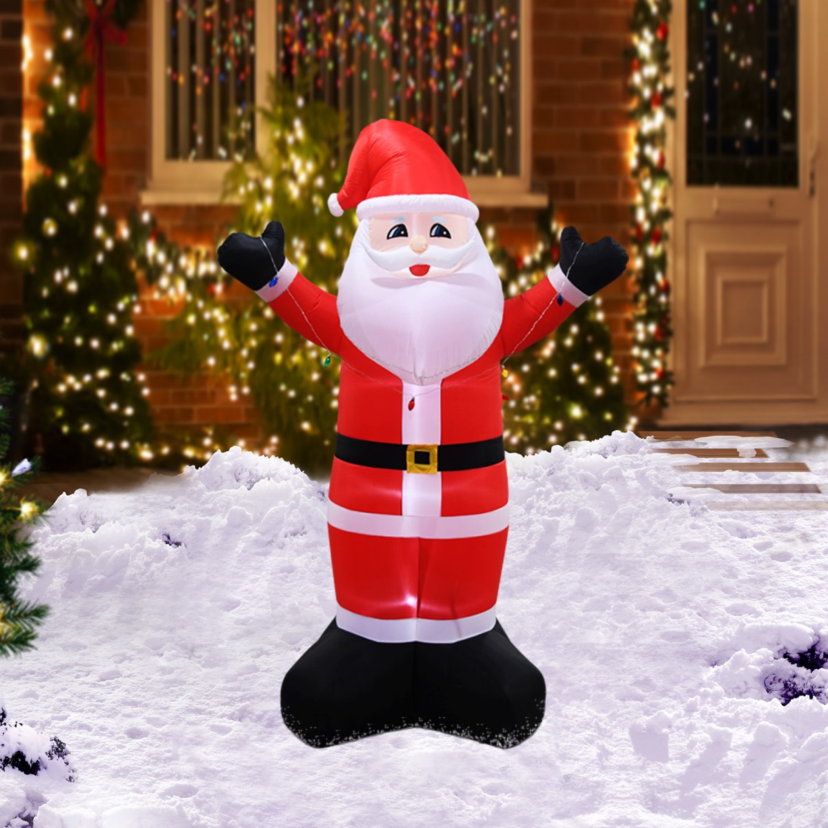 10FT Santa with String Light Inflatable