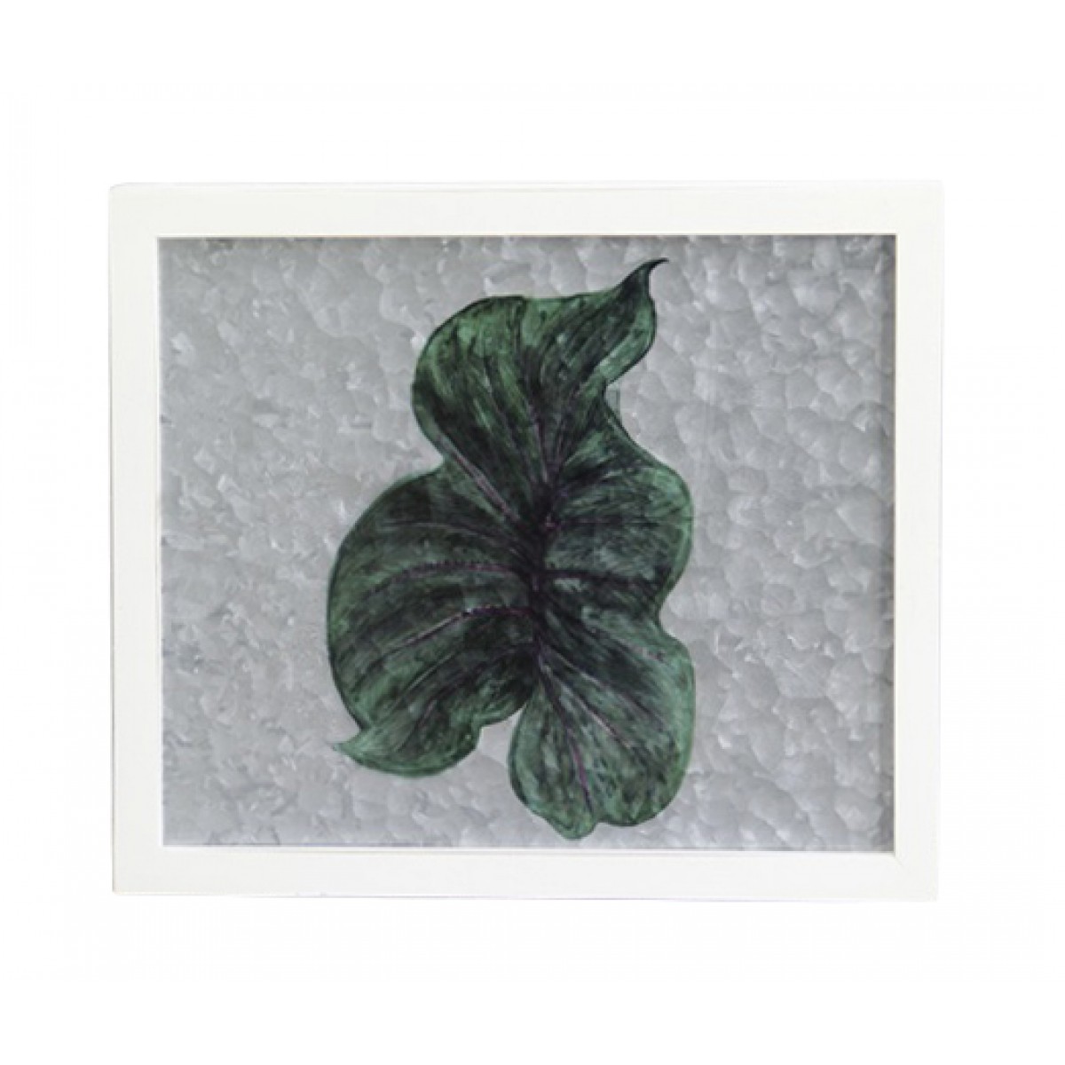 METAL WALL PLAQUE LEAVES DESIGN