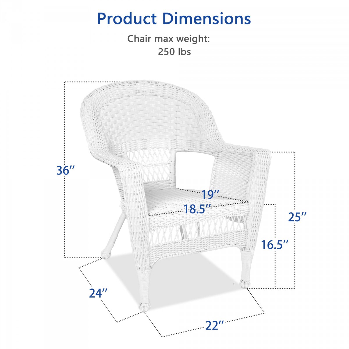 White Wicker Single Chair