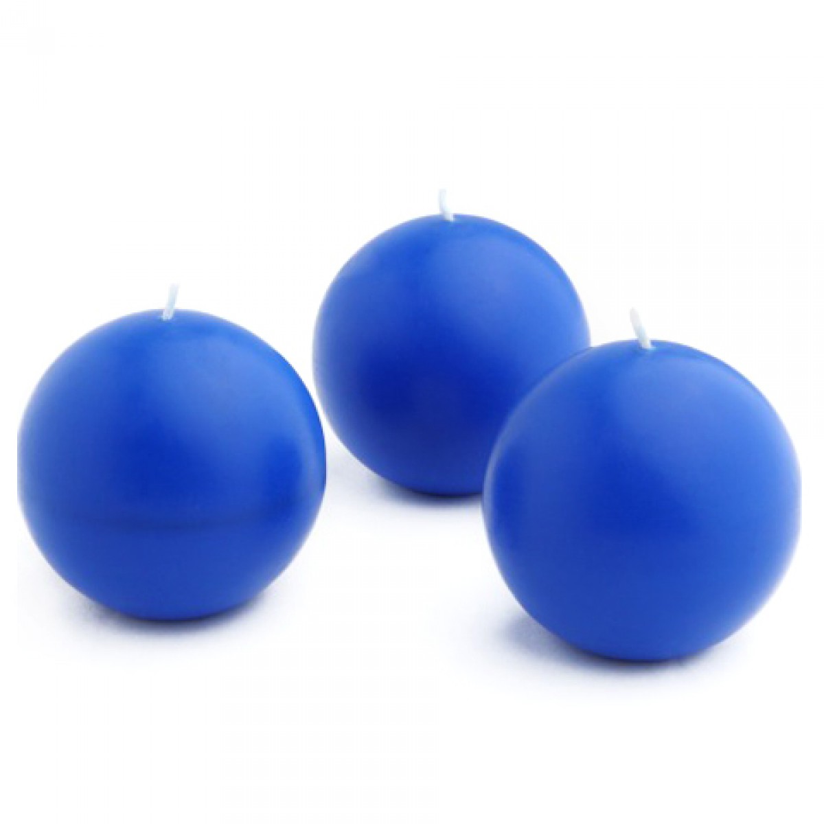 3 Inch Blue Ball Candles (36pcs/Case) Bulk