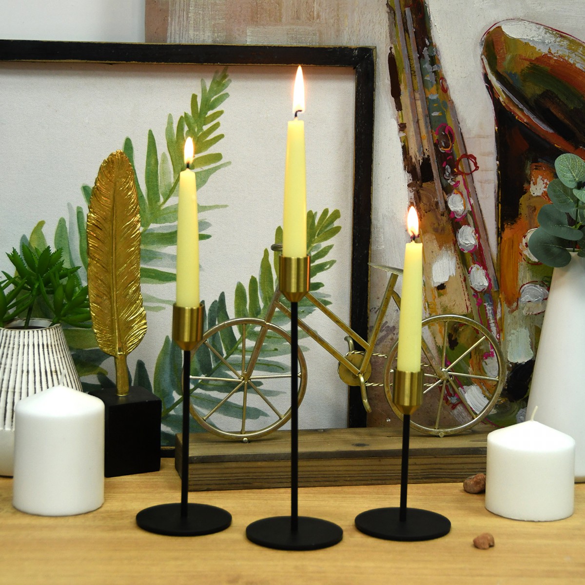 6 Inch Ivory Taper Candles (1 Dozen)
