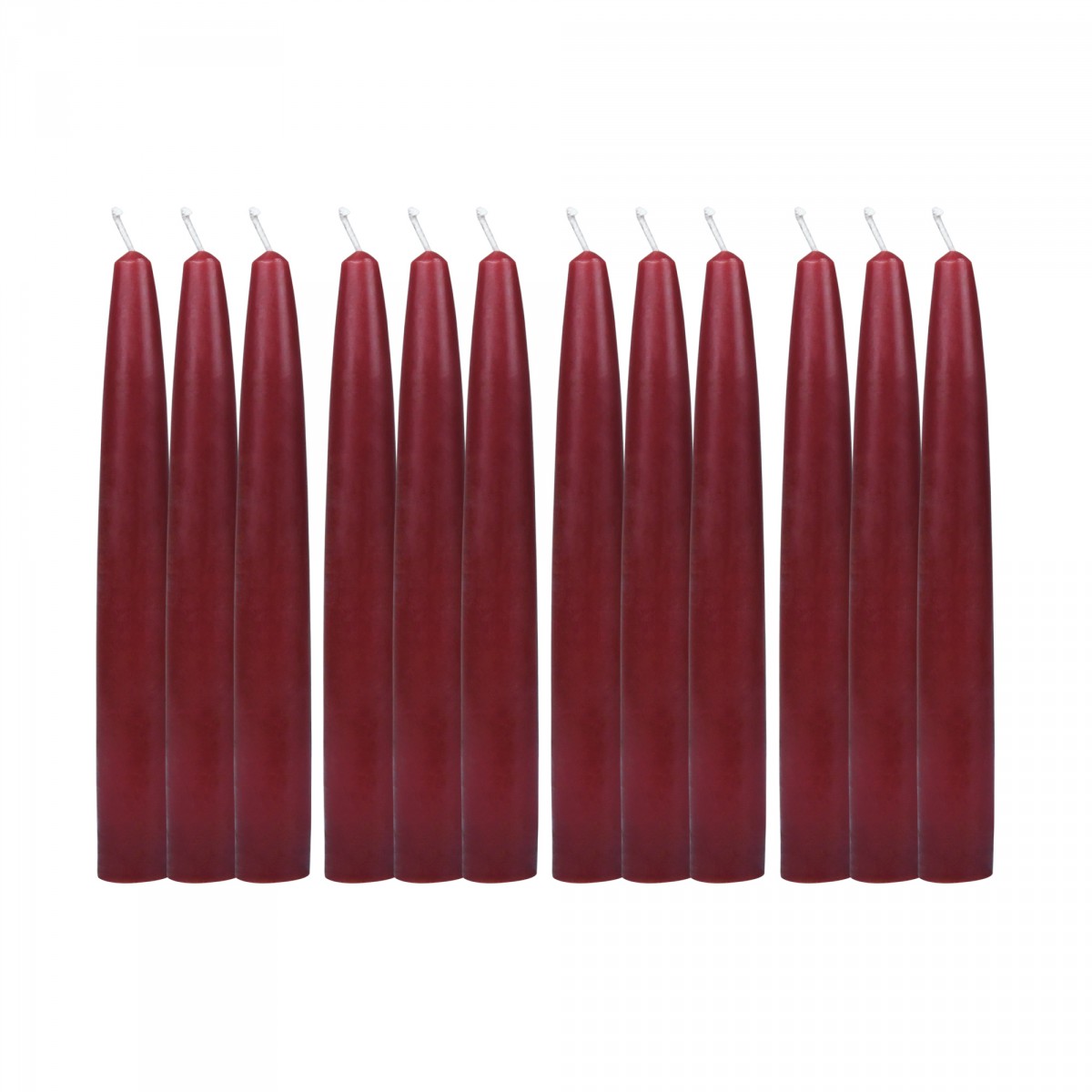 6 Inch Burgundy Taper Candles (1 Dozen)