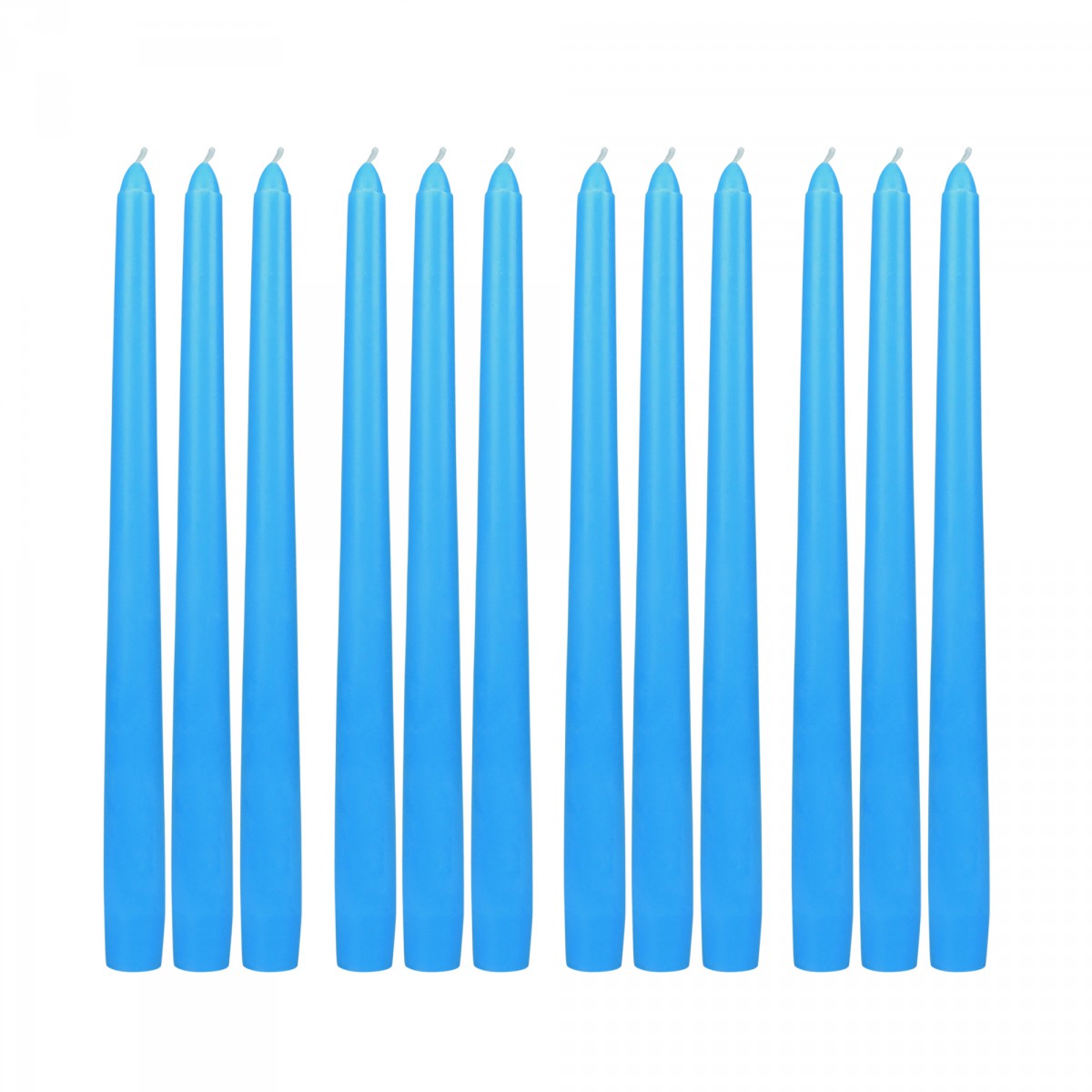 10 Inch Light Blue Taper Candles (144pcs/Case) Bulk