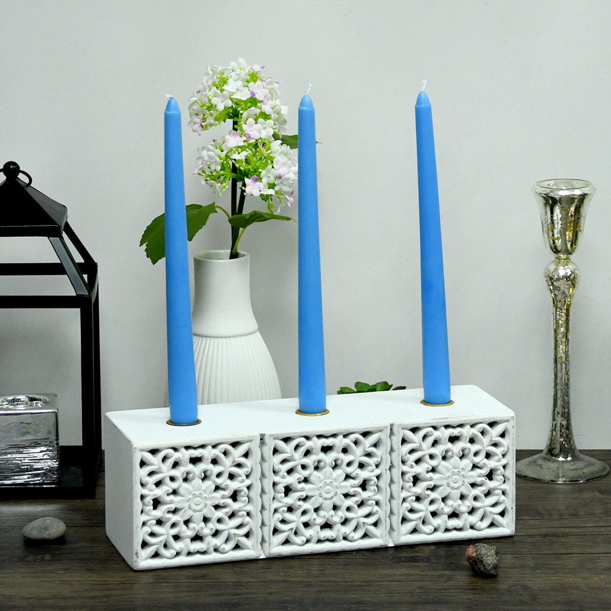 10 Inch Light Blue Taper Candles (144pcs/Case) Bulk