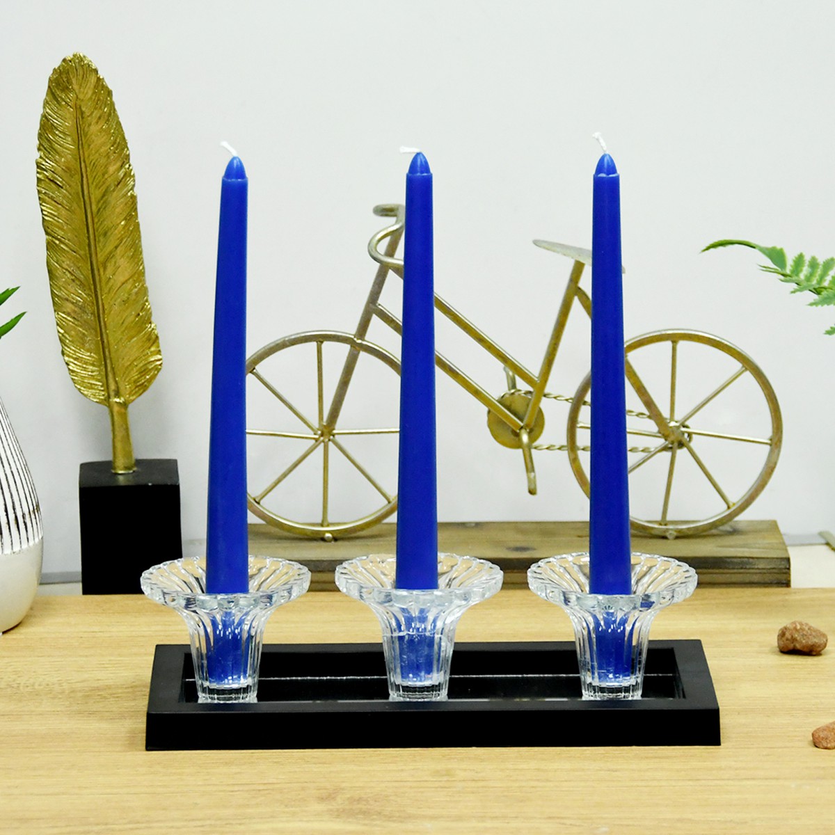 10 Inch Blue Taper Candles (1 Dozen)
