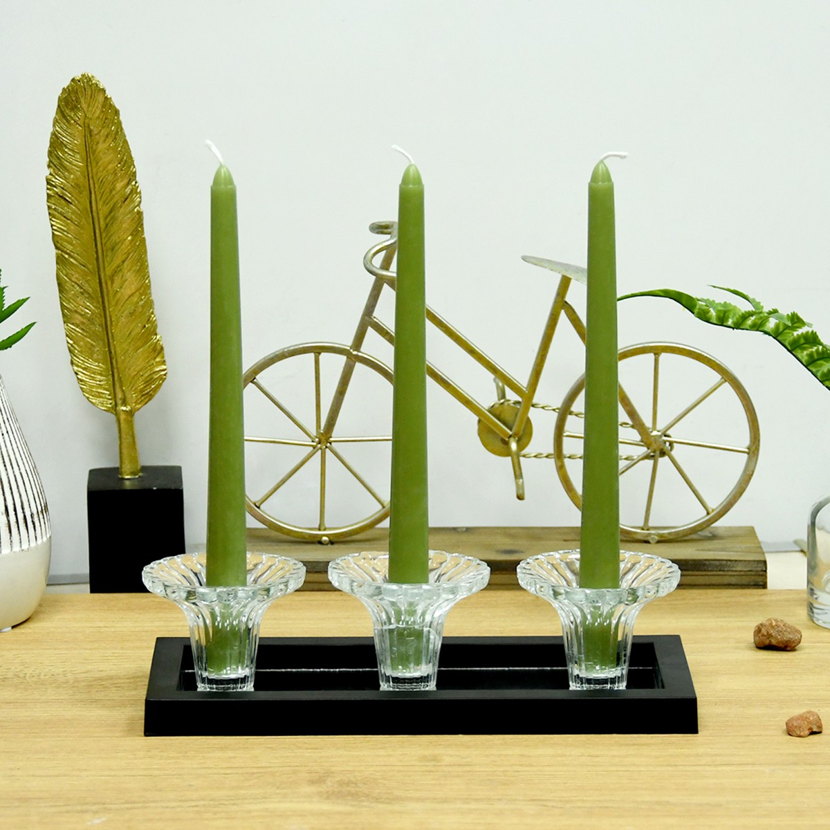 10 Inch Sage Green Taper Candles (1 Dozen)