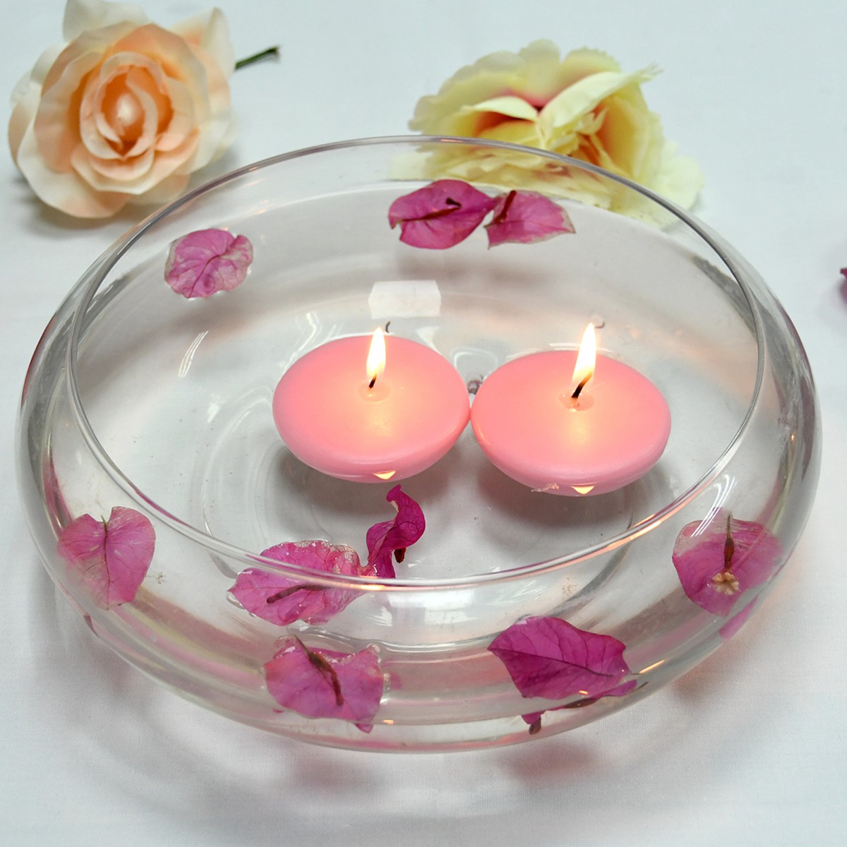 2 1/4 Inch Pink Floating Candles (288pcs/Case) Bulk