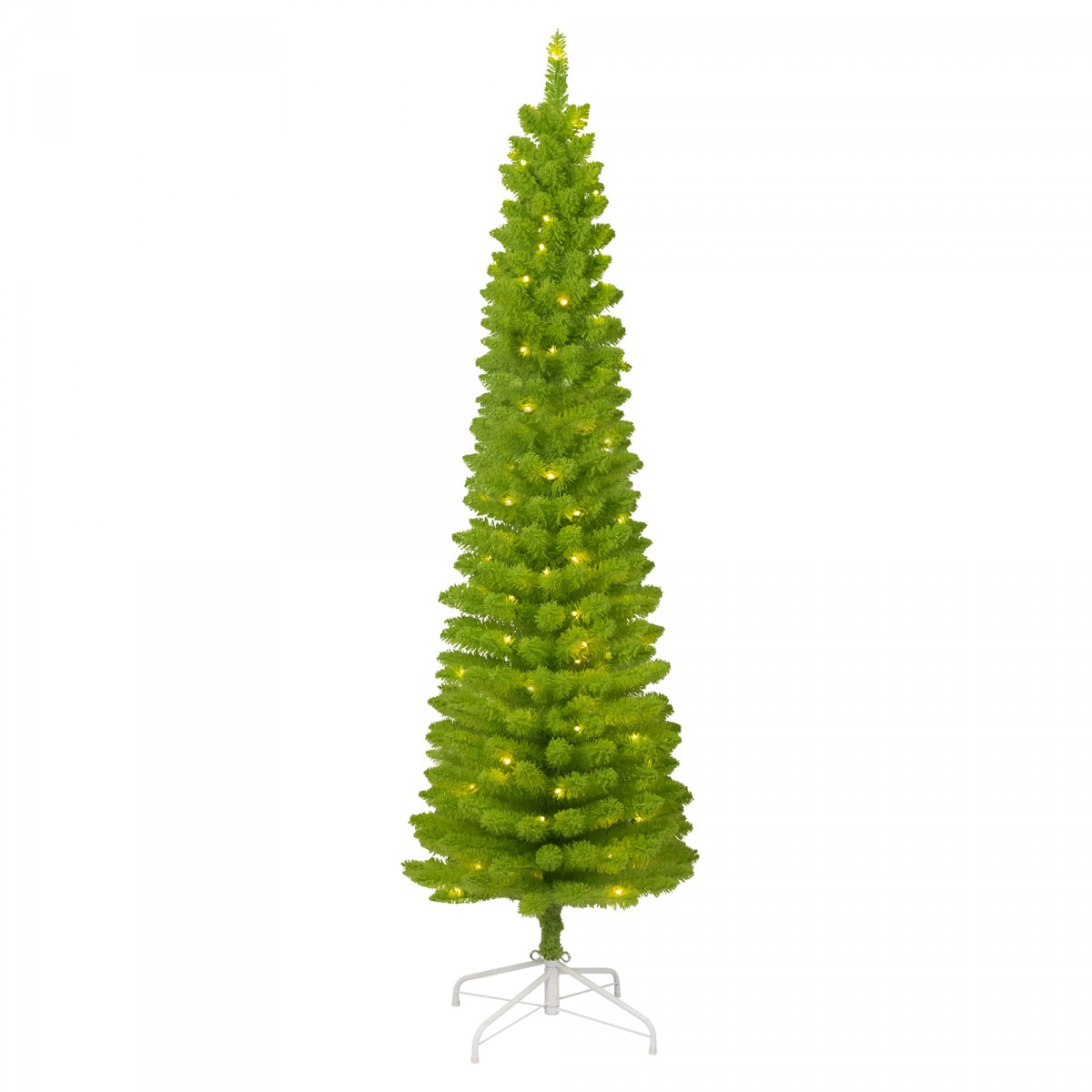 6FT PRE-LIT GREEN FLOCKED TREE W/LED LIGHTS
