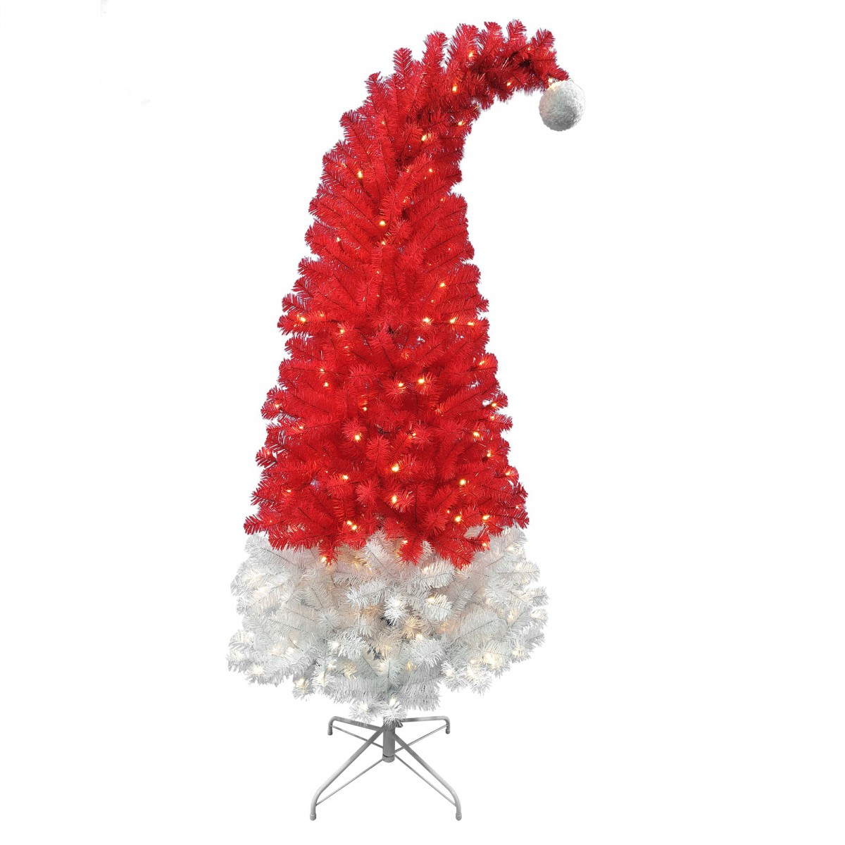 6FT PRE-LIT SANTA HAT TREE
