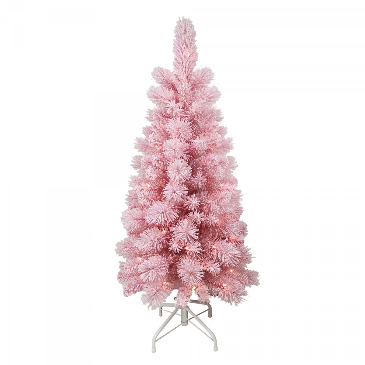 4Ft Pre-Lit Pink PVC TREE