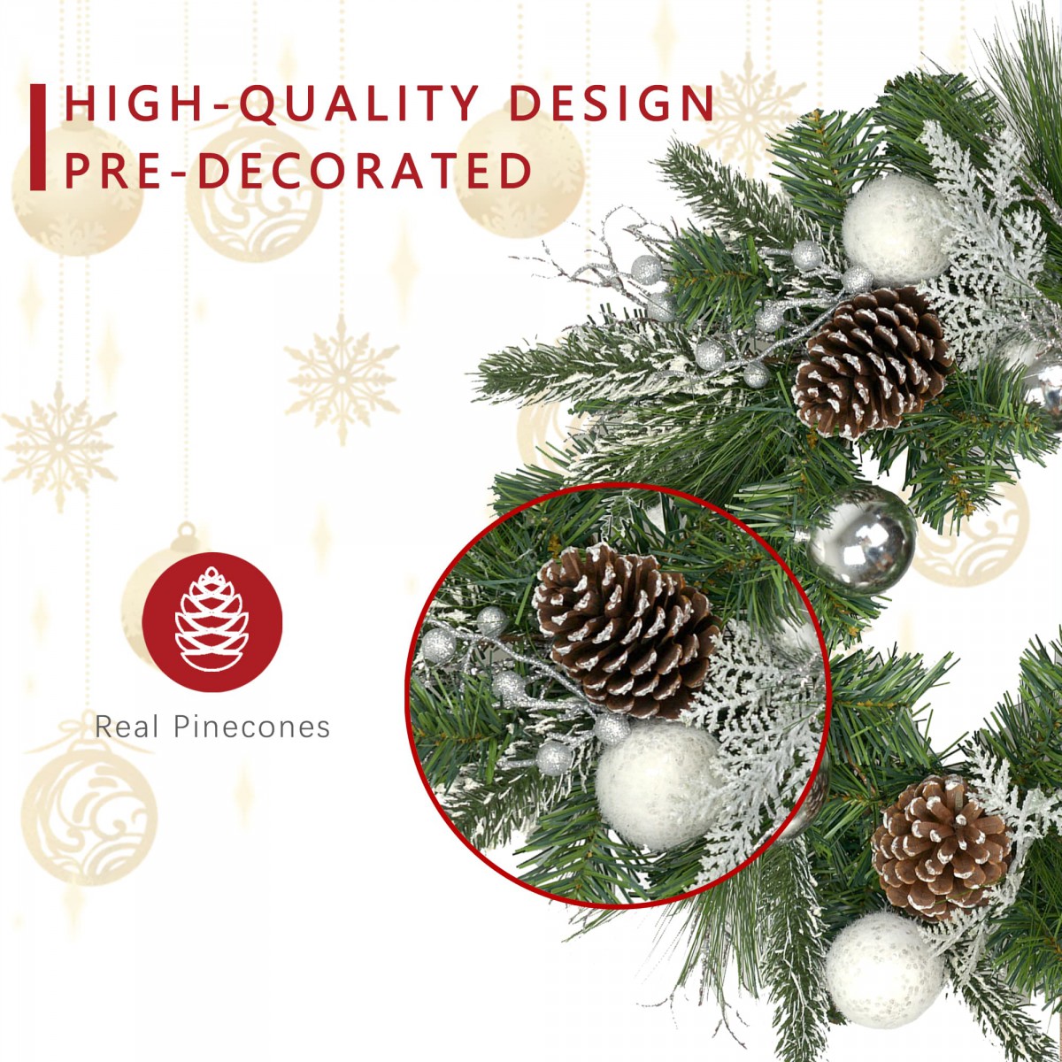 20 Inch Christmas Decorated Wreath