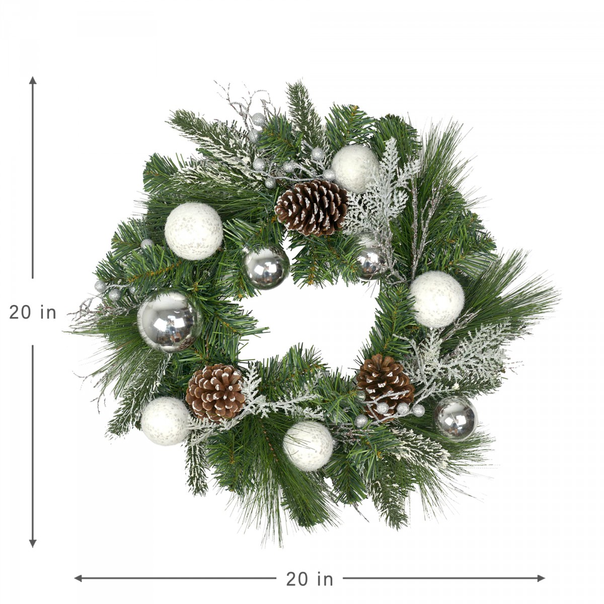 20 Inch Christmas Decorated Wreath