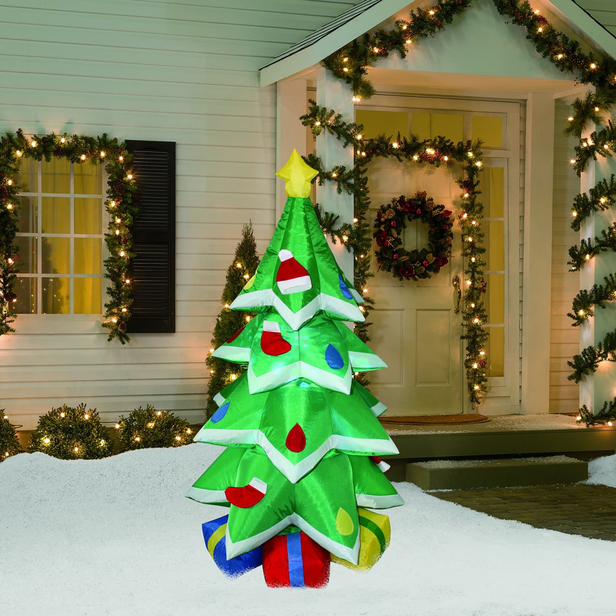 Christmas Tree with Snow Inflatable