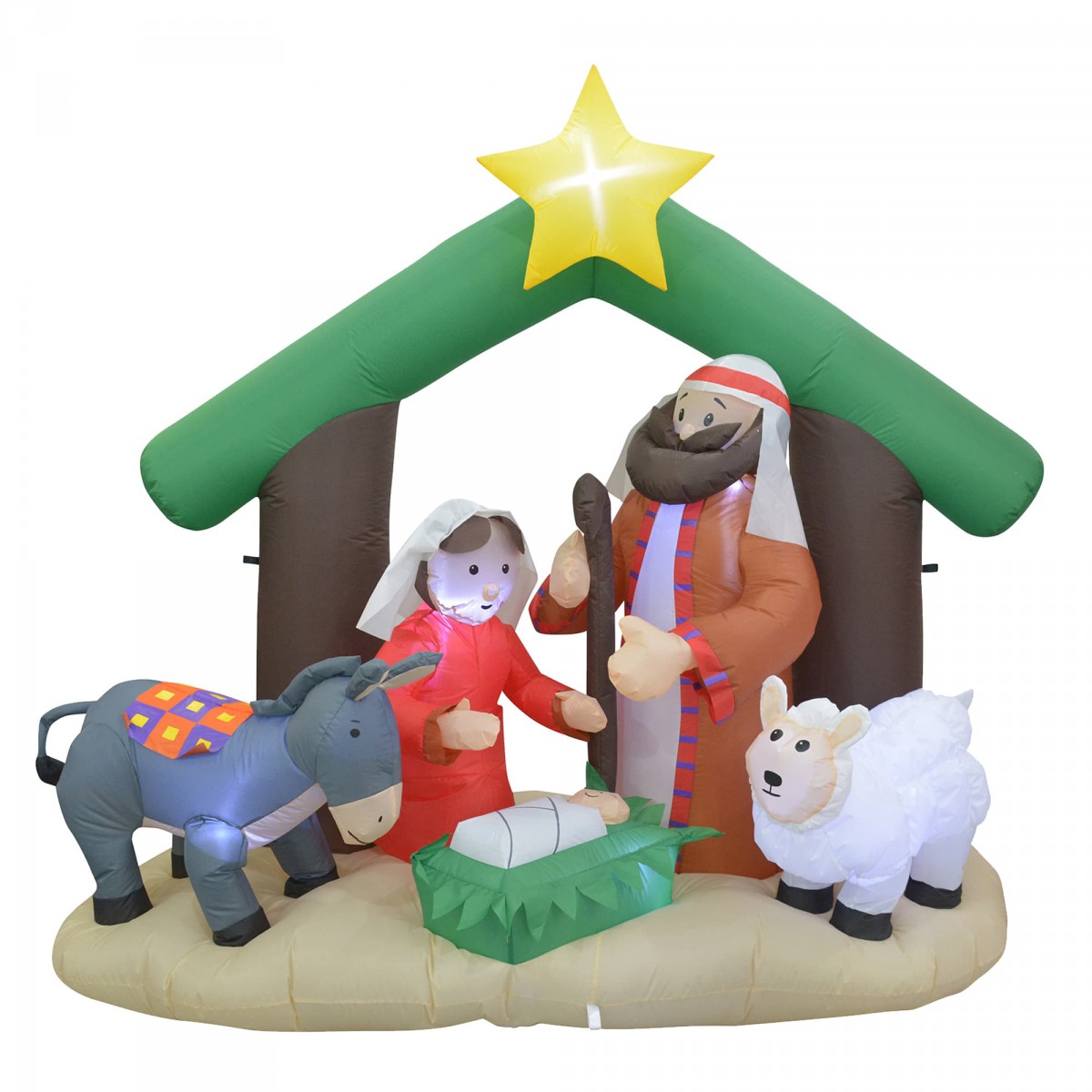 7FT L Inflatable Nativity Scene