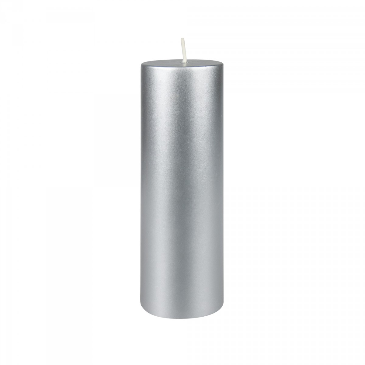 2 x 6 Inch Metallic Silver Pillar Candle (24pcs/Case) Bulk