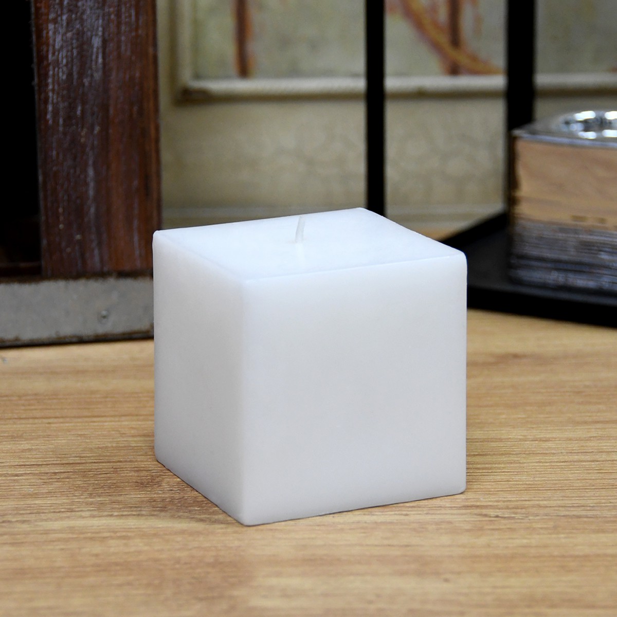 3 x 3 Inch White Square Pillar Candles