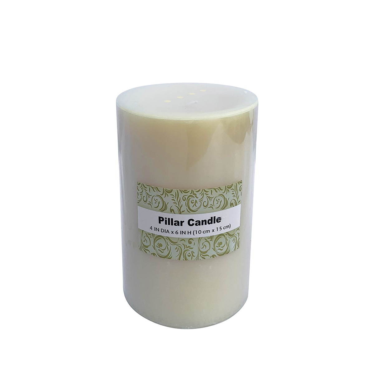 4 x 6 Inch Ivory Pillar Candle