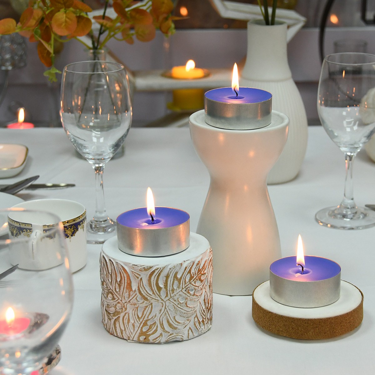 Mega Oversized Blue Tealights (12pc/Box)