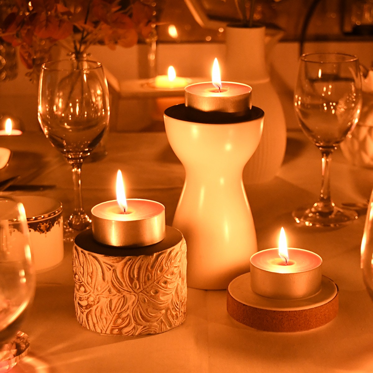 Mega Oversized Brown Tealights (144pcs/Case) Bulk