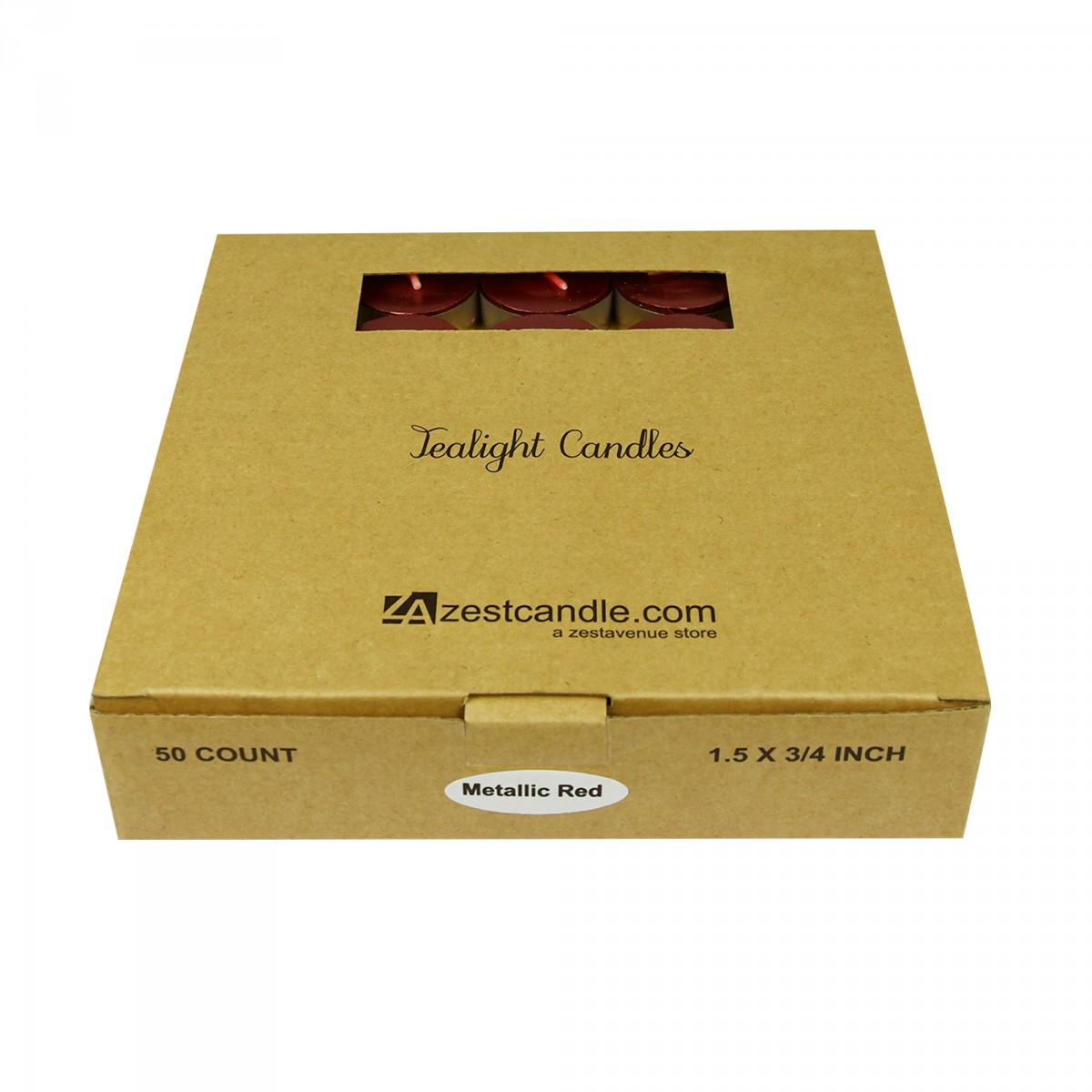 Metallic Red Tealight Candles (50pcs/Pack)
