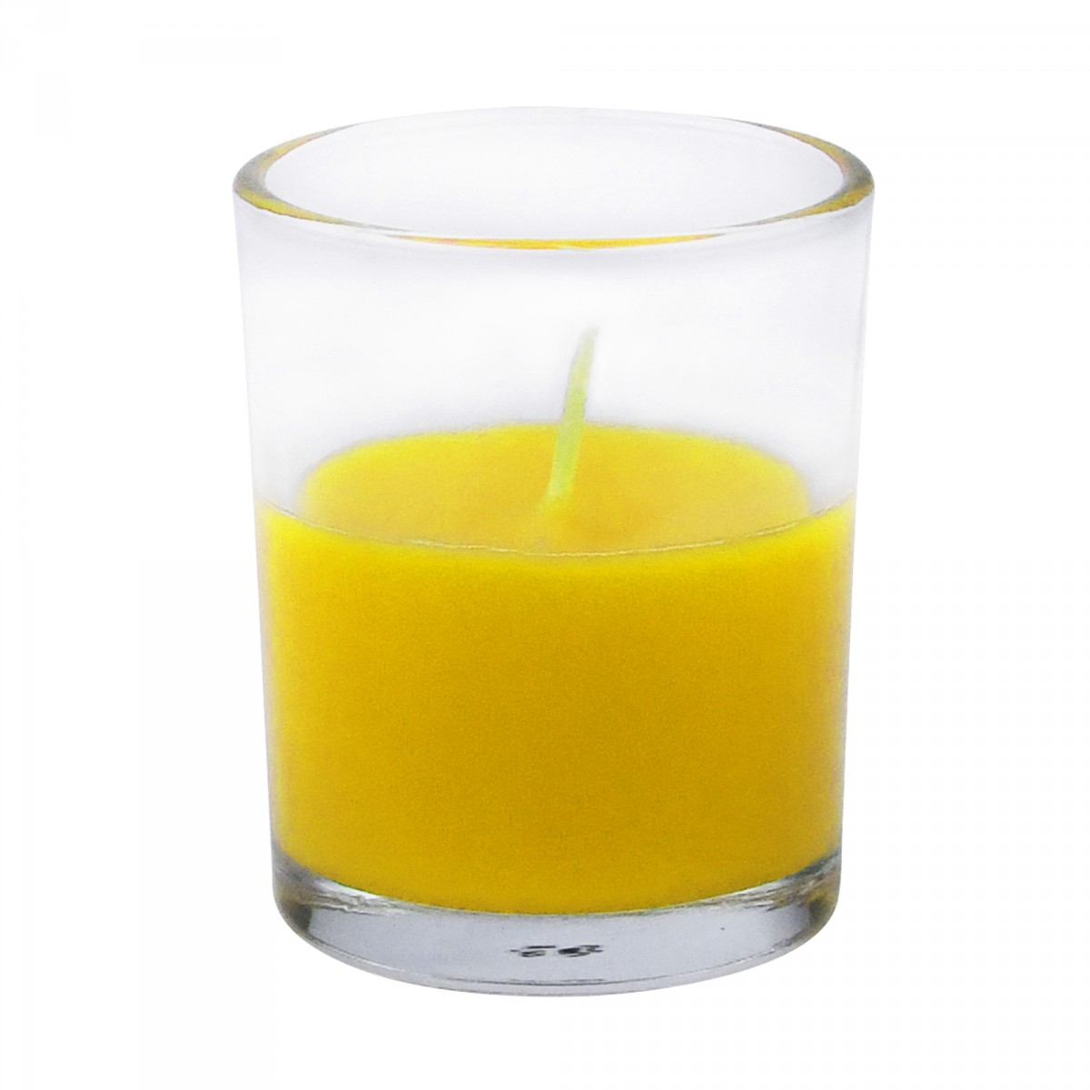 Yellow Citronella Round Glass Votive Candles (12pc/Box)