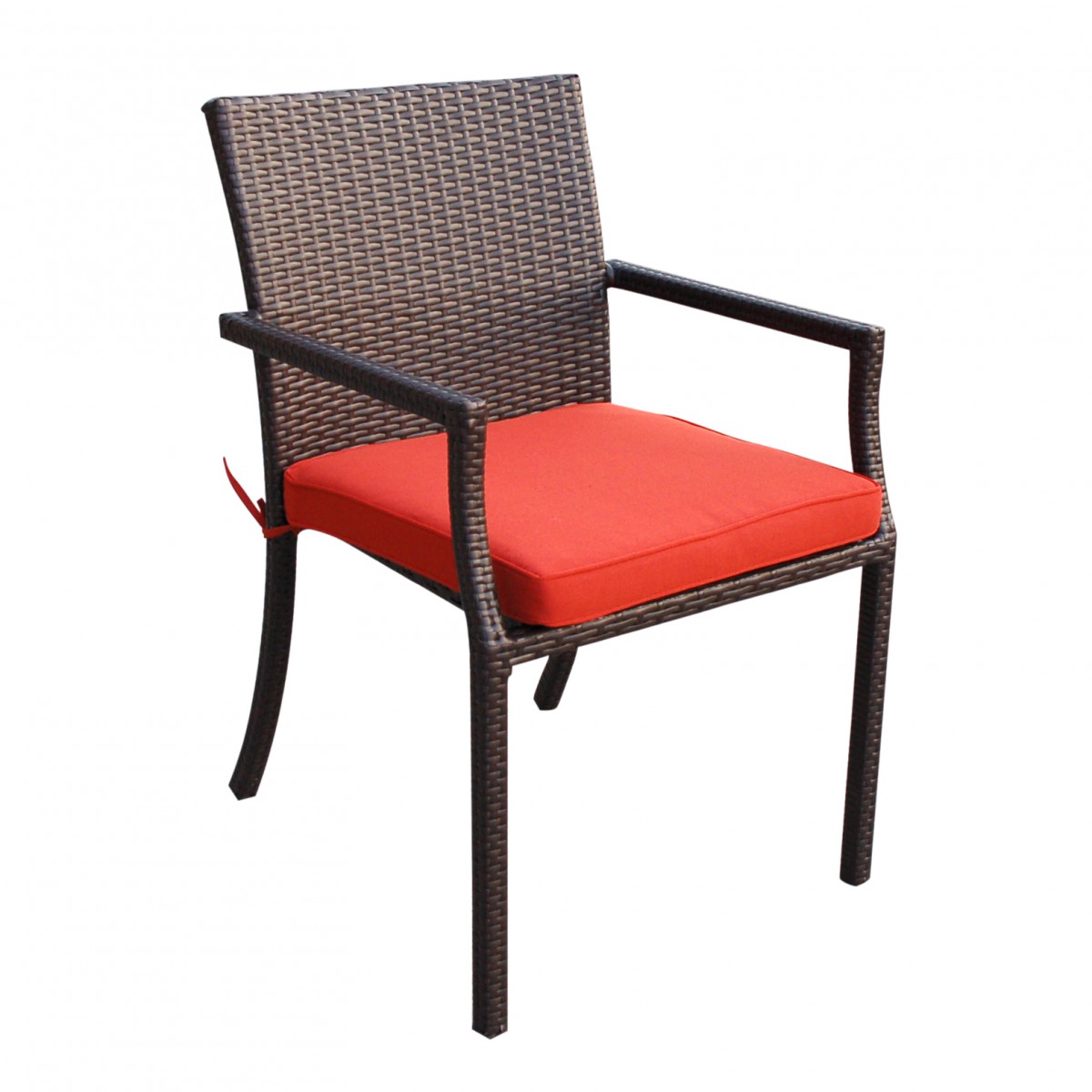 Brick Red Cafe Curved Stacking Chairs Cushion