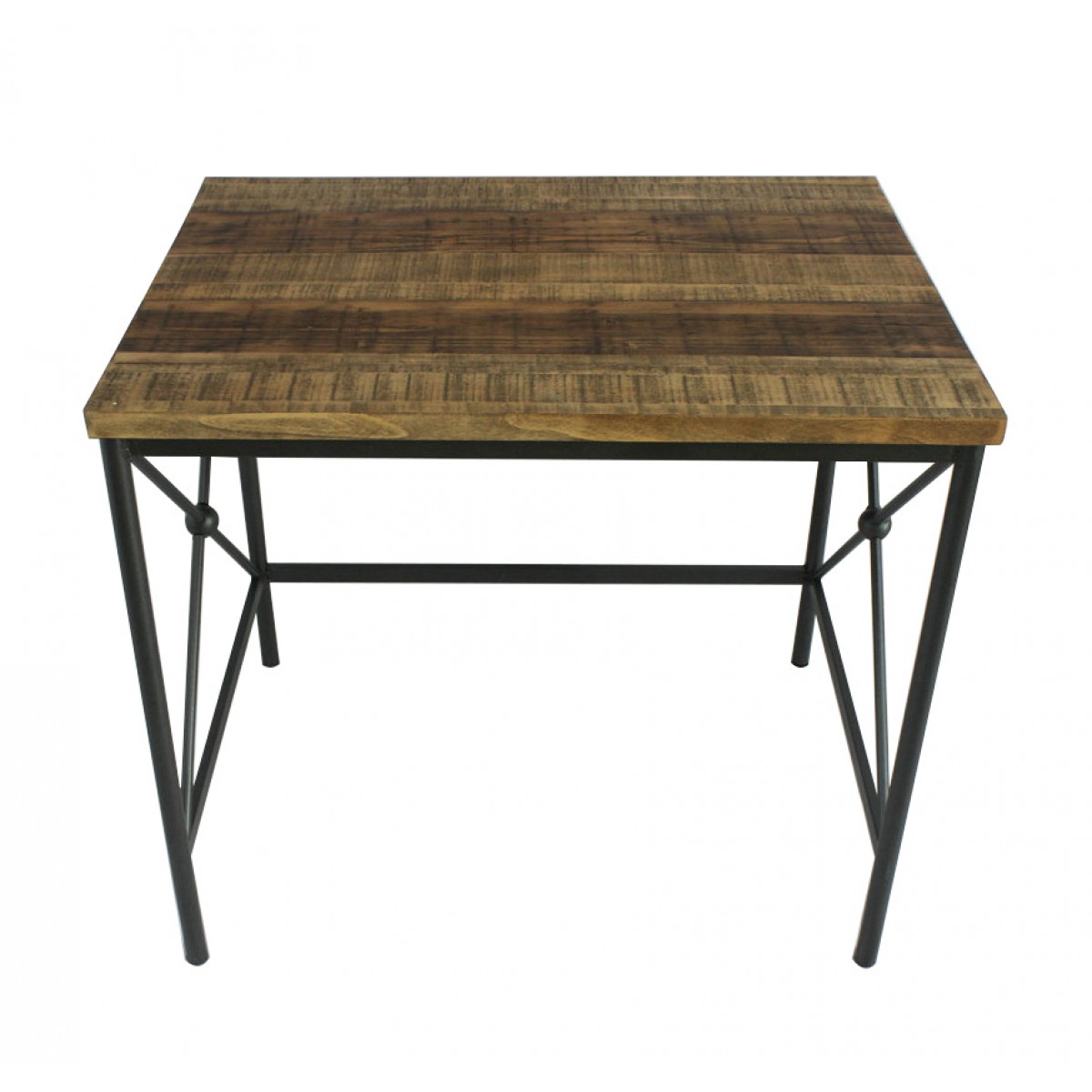 Set of 3 Rectangle Wood & Metal Table-Large