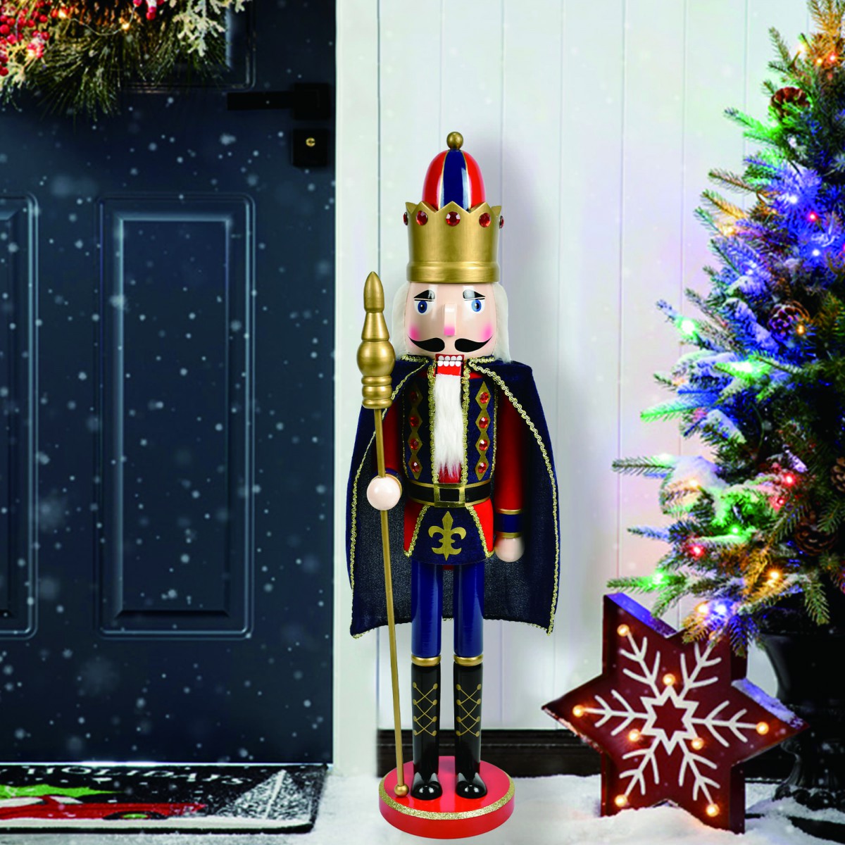 Christmas 36 Inch Nutcracker King with Cape