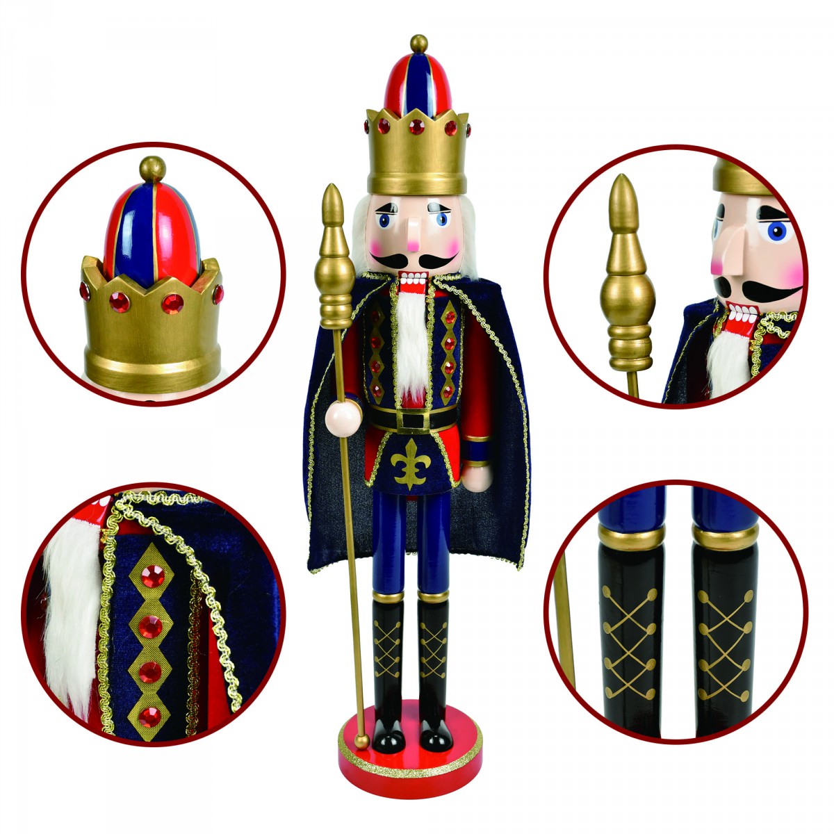 Christmas 36 Inch Nutcracker King with Cape